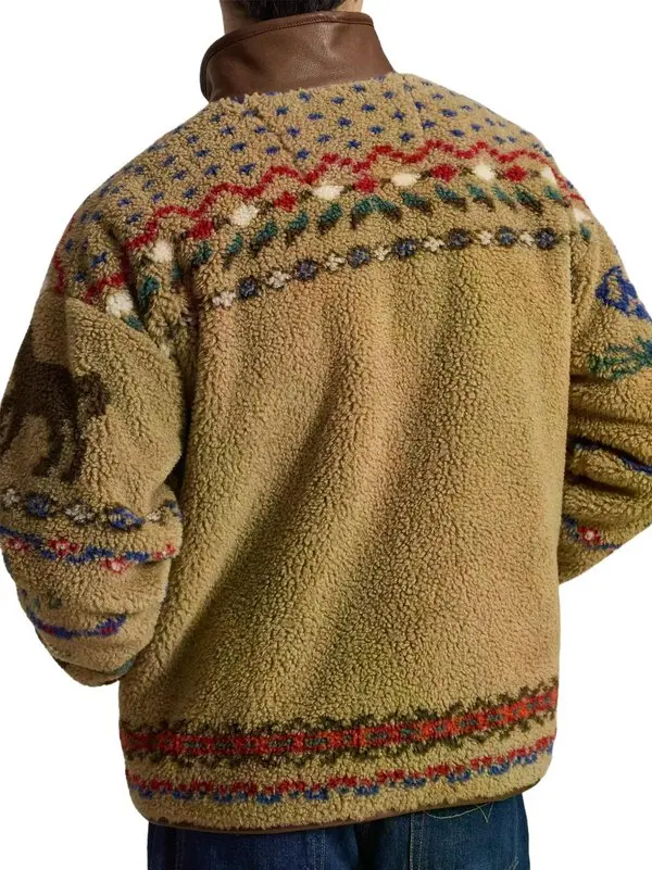 Polo Ralph Lauren Graphic Intarsia Fleece Sweatshirt - Neutrals