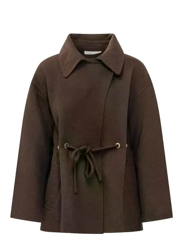 Ba&sh Kam Drawstring Waist Coat - Brown
