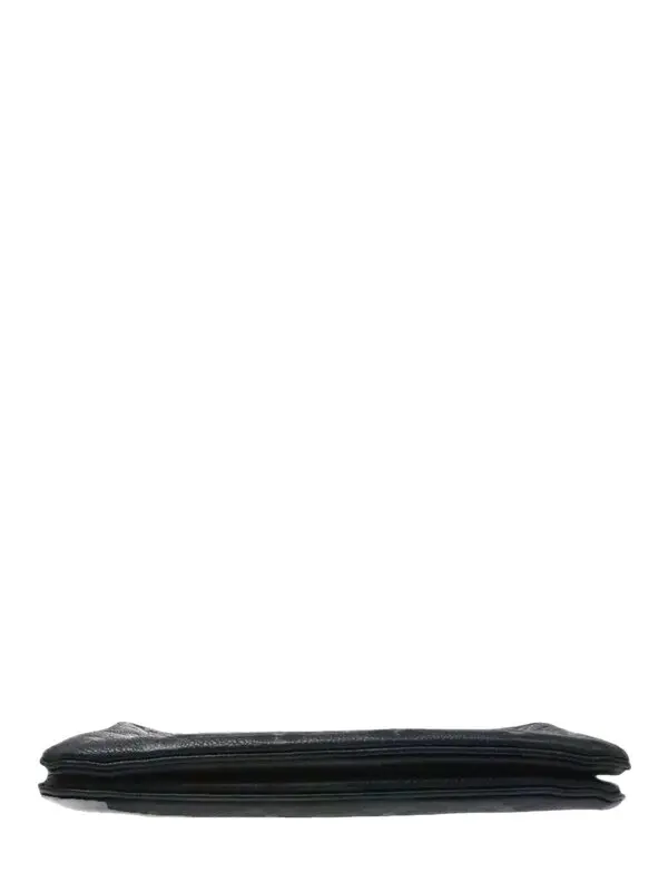 LOUIS VUITTON Monogram Empreinte Double Zip Pochette Clutch Bag - Black