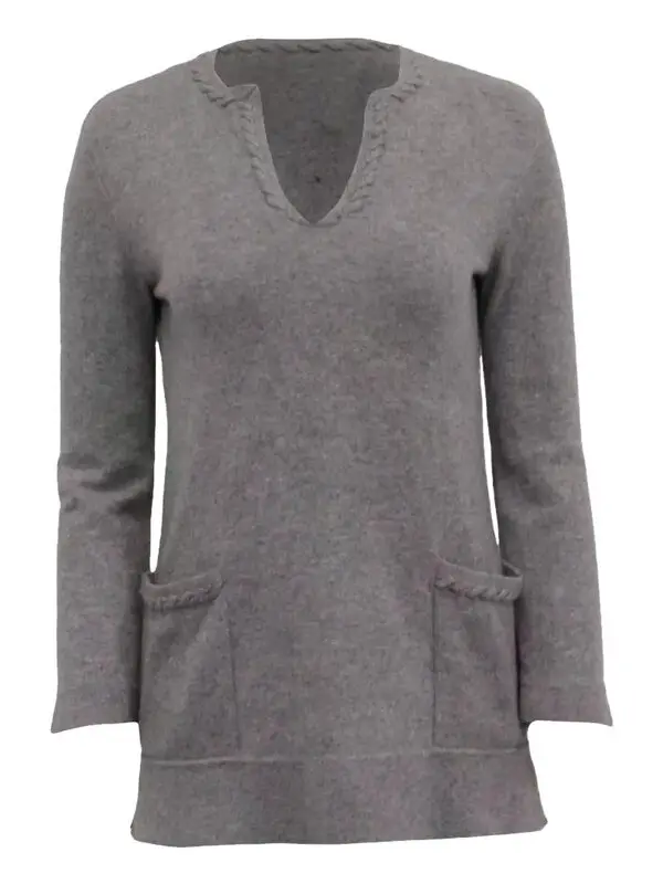 Tory Burch Sayre Pocket Sweater - Grey