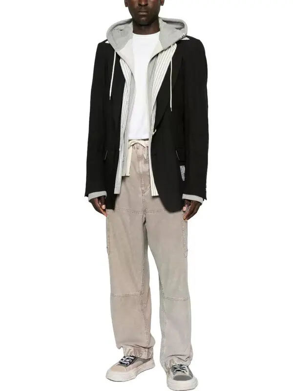 Mihara Yasuhiro Drawstring-waist Panelled Cargo Pants - Neutrals