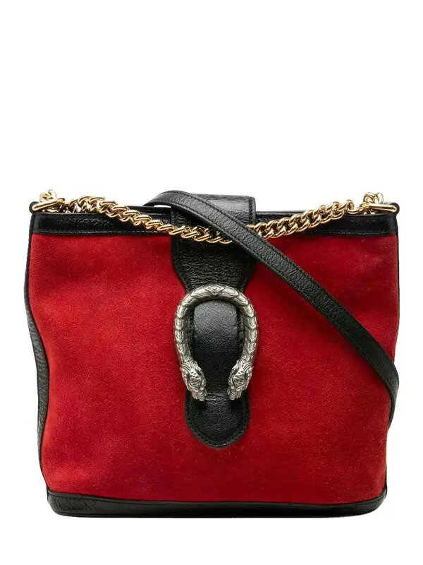 Gucci Suede Dionysus Bucket Bag - Red