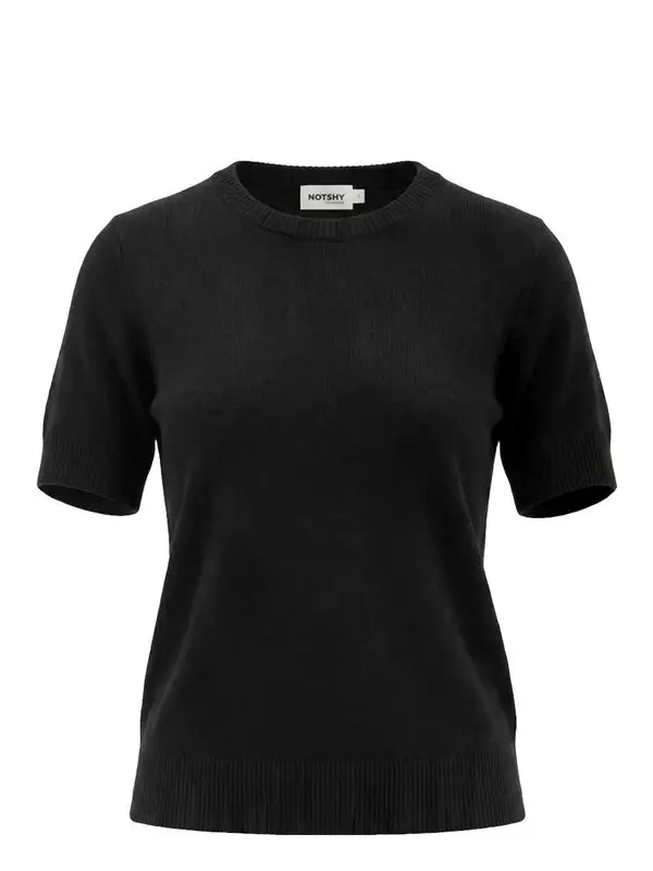 NOTSHY Short-sleeve Cashmere Sweater - Black