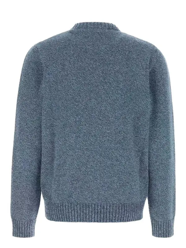 Valentino Garavani Butterfly-patch Virgin Wool Sweater - Blue