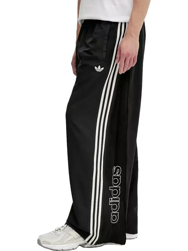Adidas Windbreaker Side-stripe Track Pants - Black