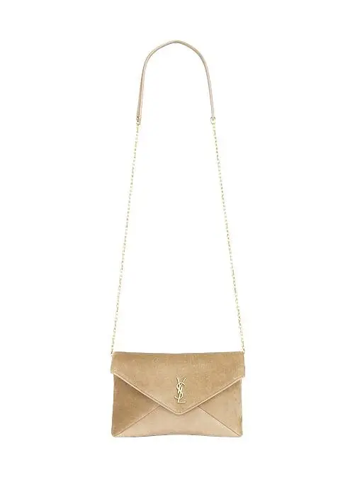 Saint Laurent Small On Chain Pouch - Light Cumin