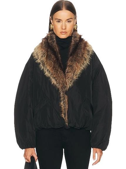 Isabel Marant Étoile Charone Jacket With Faux Fur Trim - Black