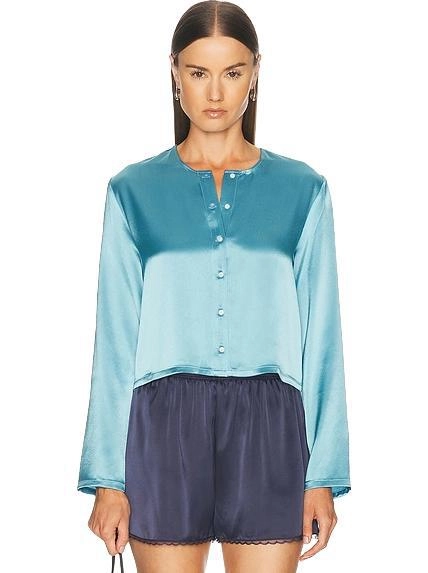 LESET Barb Crew Cardigan - Skye