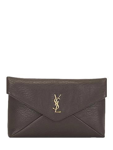 Saint Laurent Large Envelope Pouch Bag - Santal