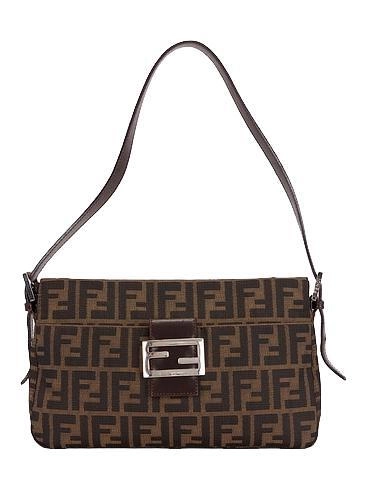 Fendi Zucca Baguette Shoulder Bag - Brown