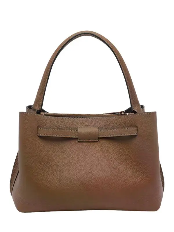 TOD'S T Signature Handbag In Leather - Brown