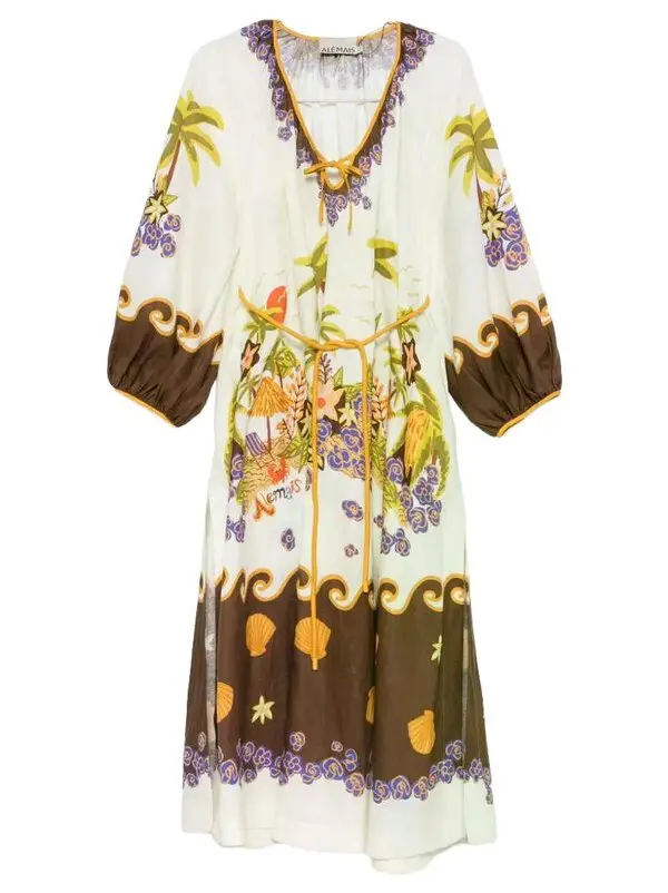 ALEMAIS Alemasis Island Cove Midi Dress - Neutrals
