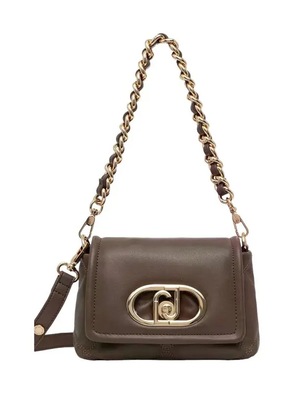 Liu Jo Lapuffy Small Bag With Chain Detail - Brown