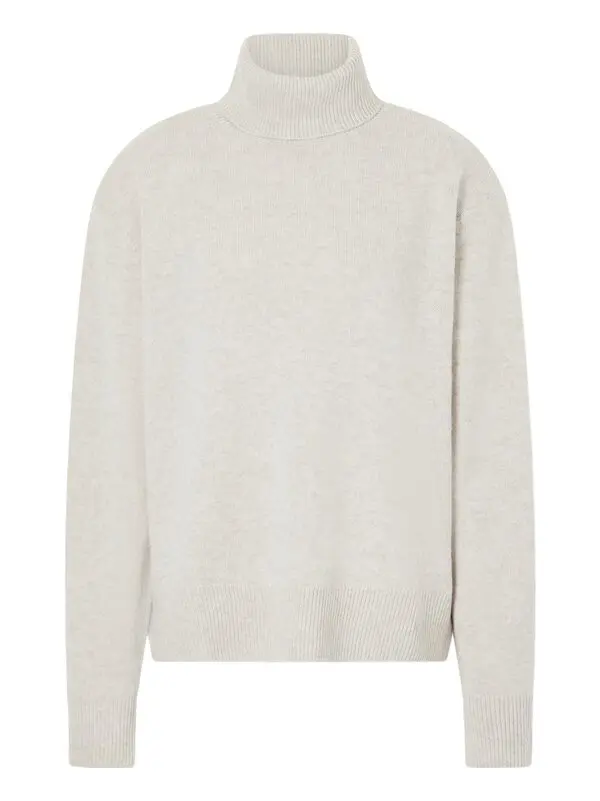 THE FRANKIE SHOP The Gala Merino Wool And Cashmere-blend Turtleneck Sweater - Neutrals