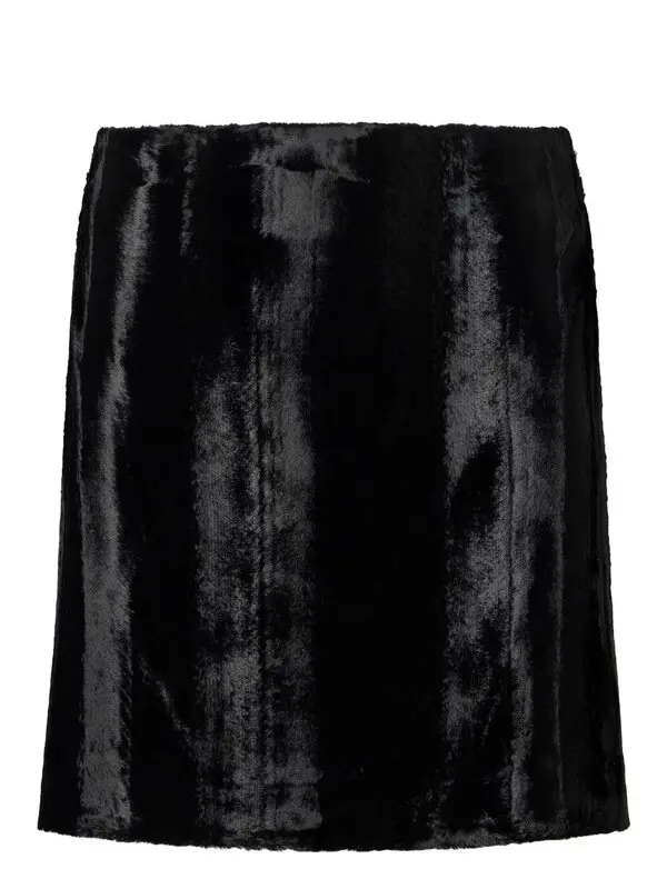 BLAZÉ MILANO Coci Plush Mini Skirt - Black