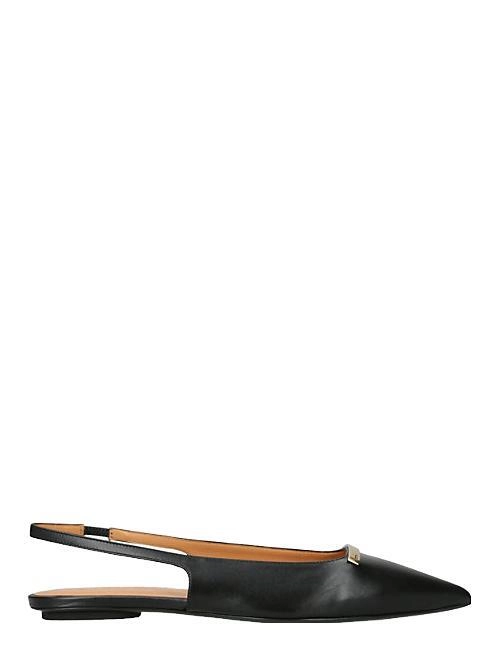 TOD'S Barretta Leather Slingback Flats - Black