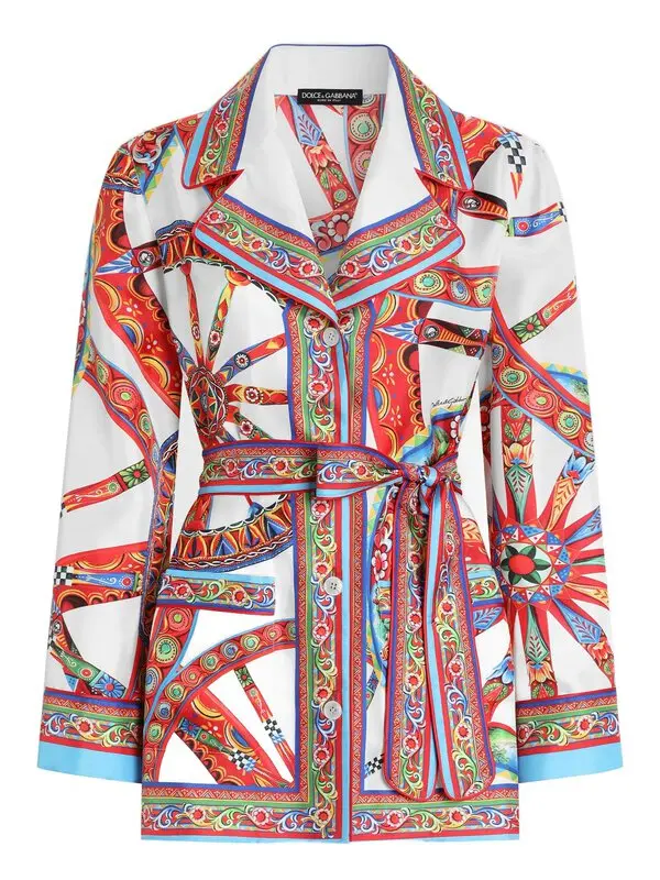 Dolce & Gabbana Carretto-print Silk Twill Shirt - Multicolor