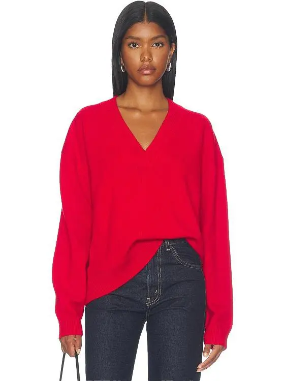 ANINE BING Lee Cashmere Sweater - Red