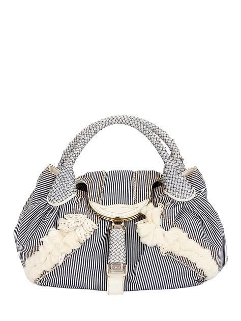 FWRD RENEW Fendi Canvas And Calfskin Leather Spy Handbag - Blue