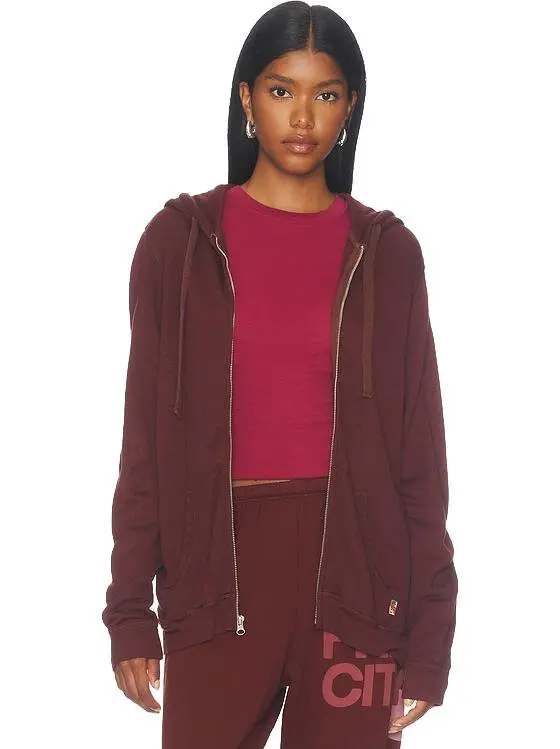 FREECITY Lux Zip Hoodie - Rust