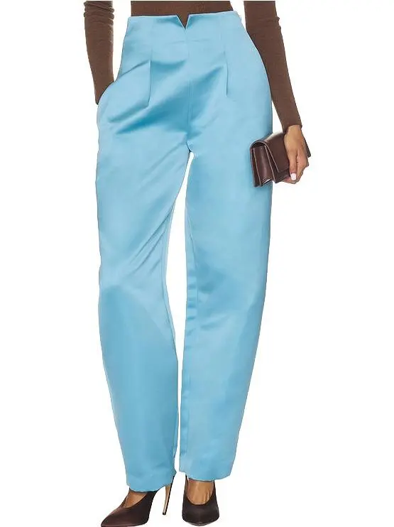 Ulla Johnson Edlyn Satin Trousers - Teal