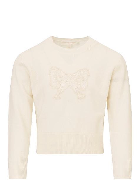 LoveShackFancy Zolee Cashmere Pullover - Ivory