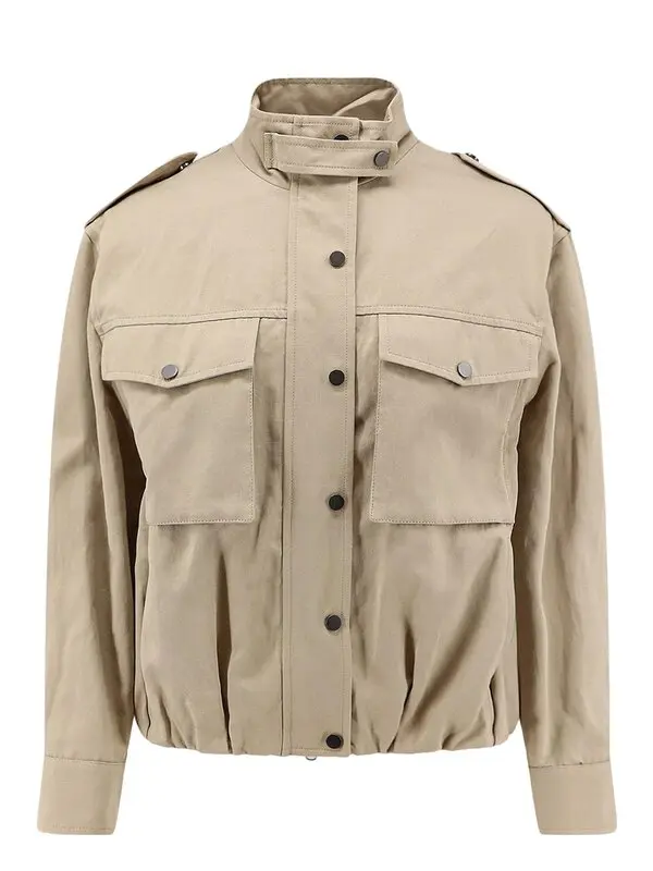 Brunello Cucinelli Cotton And Linen Blend Jacket - Beige