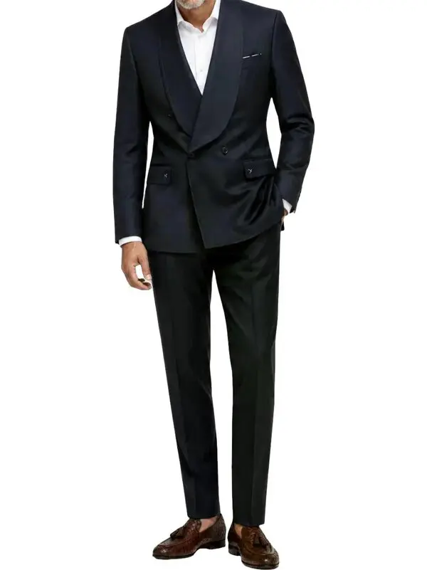 FRANZESE COLLECTION Montecarlo Casino Herringbone Suit - Blue