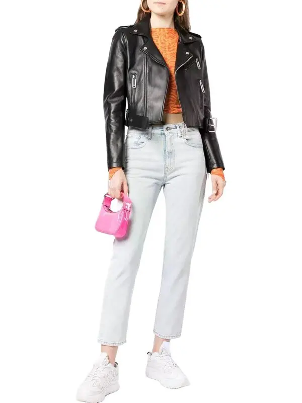 Off-White Cropped Straight-leg Jeans - Blue