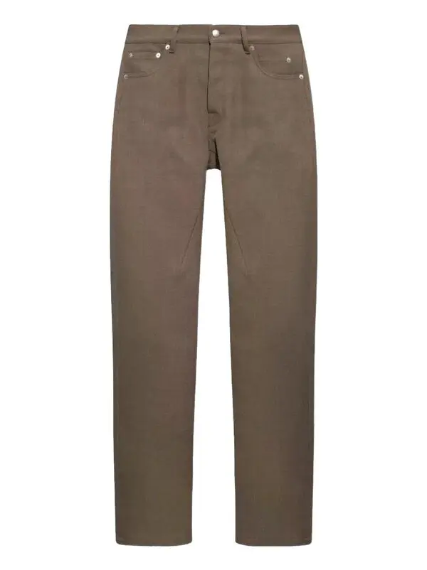 Rick Owens Wool Twill Straight-leg Trousers - Brown