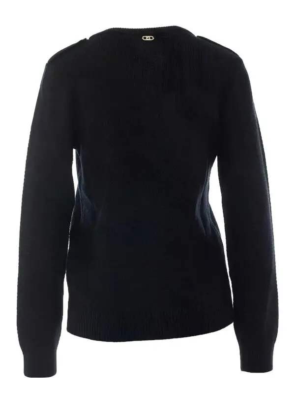 Liu Jo Button Shoulder Sweater - Black