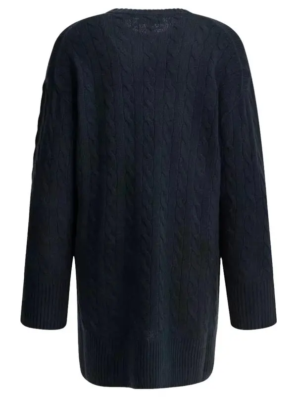 Polo Ralph Lauren Cable-knit Logo Embroidered Dress - Blue