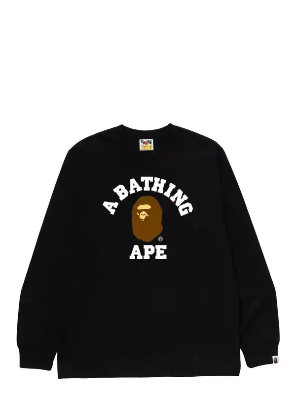 A BATHING APE Logo-print Long-sleeve T-shirt - Black