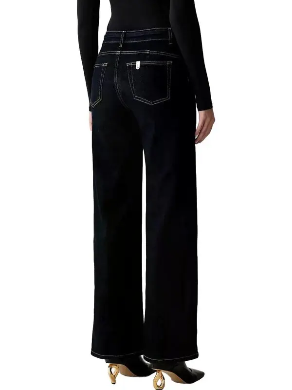 Liu Jo Logo Plaque Wide-leg Jeans - Blue