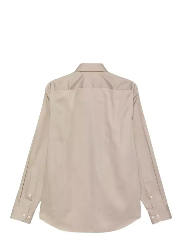 BOSS Point-collar Long-sleeve Shirt - Neutrals