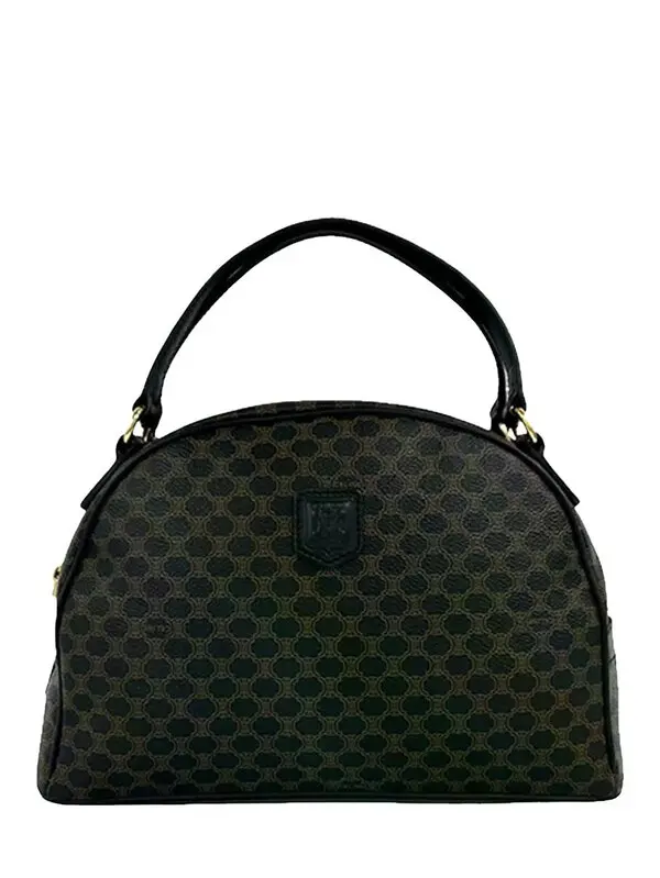 Celine Macadam Coated Canvas Handbag - Brown