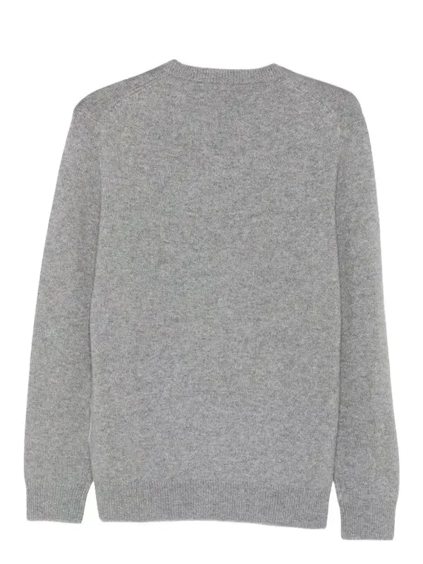 BALLANTYNE Argyle Pattern Crew Neck Sweater - Grey