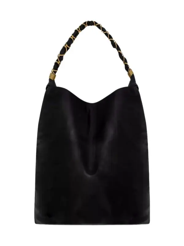 Saint Laurent Plaque Chain-link Tote Bag - Black