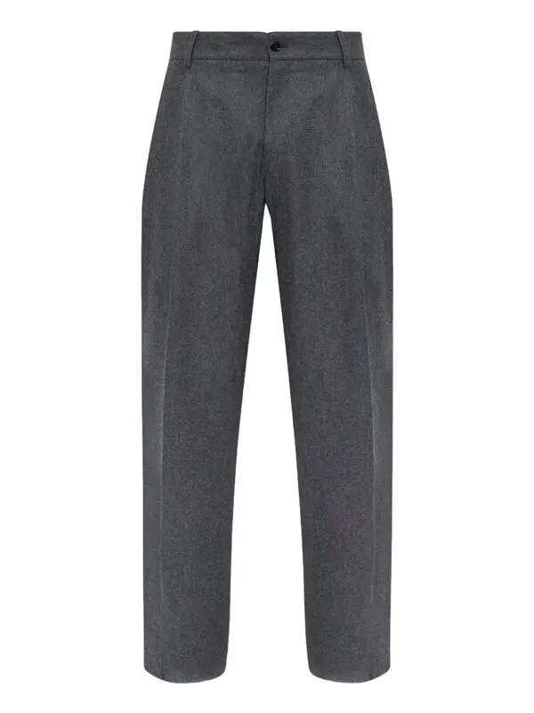 Dolce & Gabbana Dark Wool Tailored Trousers - Grey