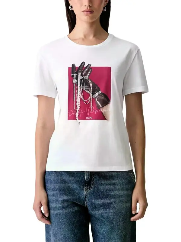 Liu Jo Graphic Print Cotton T-shirt - White