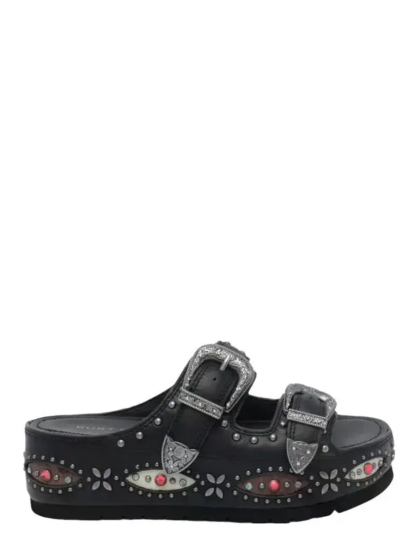 Kurt Geiger Stud-embellished Buckle-fastening Sandals - Black