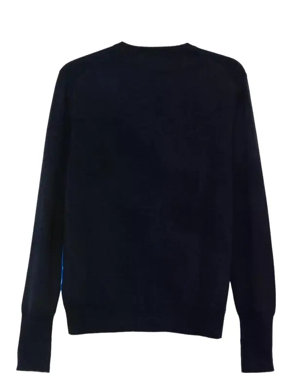 BALLANTYNE Argyle Pattern Crew Neck Sweater - Blue