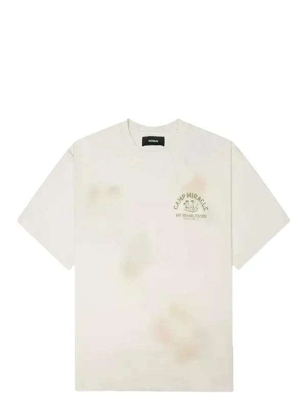 NAHMIAS Camp Miracle Graphic-print Boxy-fit T-shirt - Neutrals