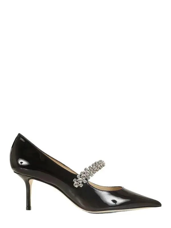 JIMMY CHOO Bing 65 Patent Leather Pumps With Crystals - Black