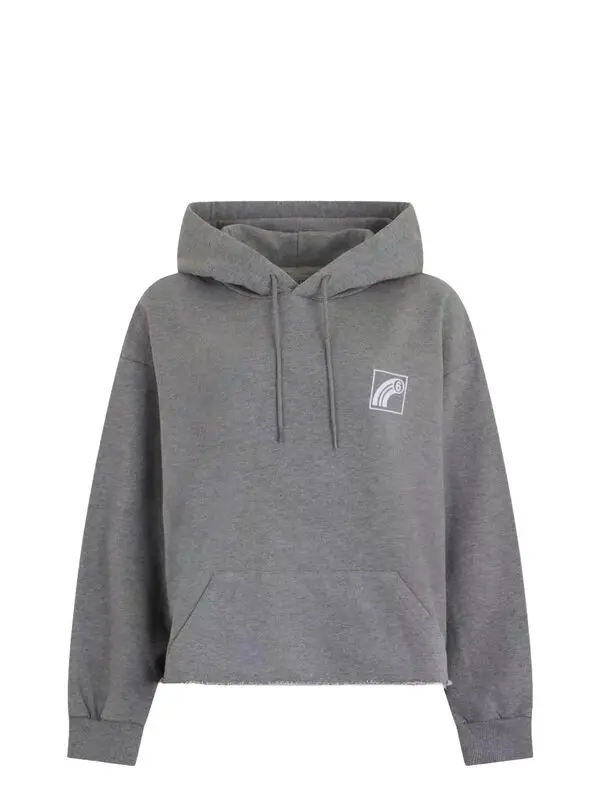 MAISON MARGIELA Graphic Print Raw-cut Hoodie - Grey