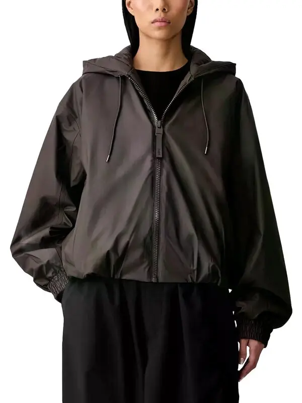 Rains Hooded Zip-up Jacket - Brown