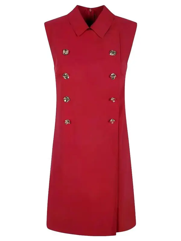 Chiara Boni La Petite Robe Sleeveless Double-breasted Mini Dress - Red