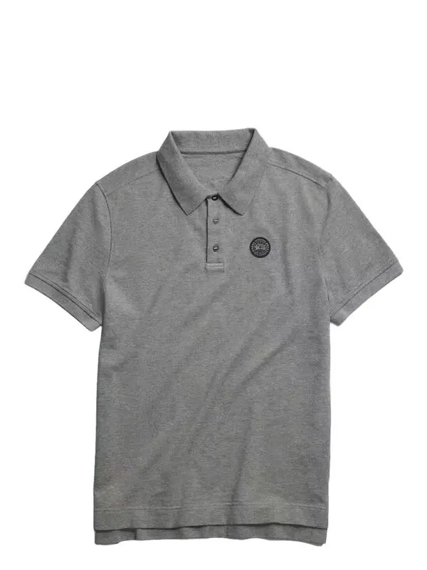 Canada Goose Logo-patch Cotton Polo Shirt - Grey