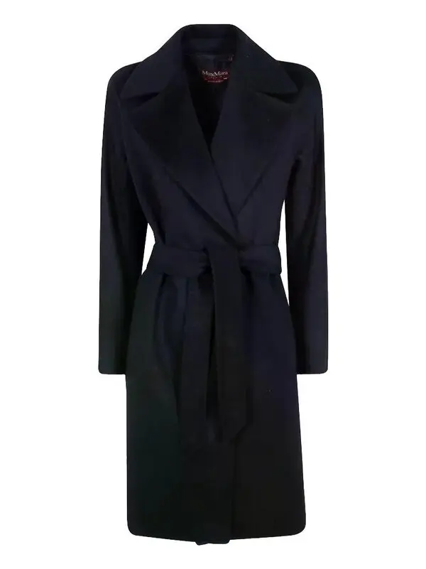 Max Mara Double-breasted Belted Coat - Black