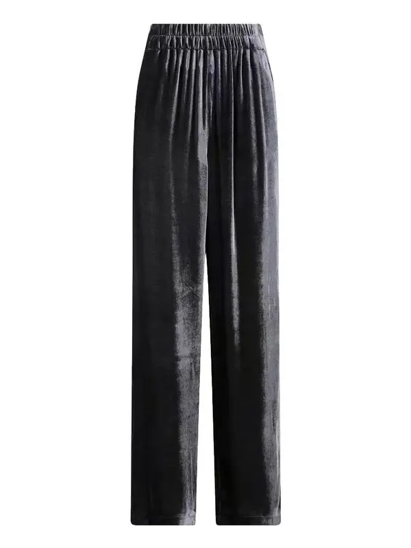 GENTRYPORTOFINO Velvet Straight Leg Trousers - Grey
